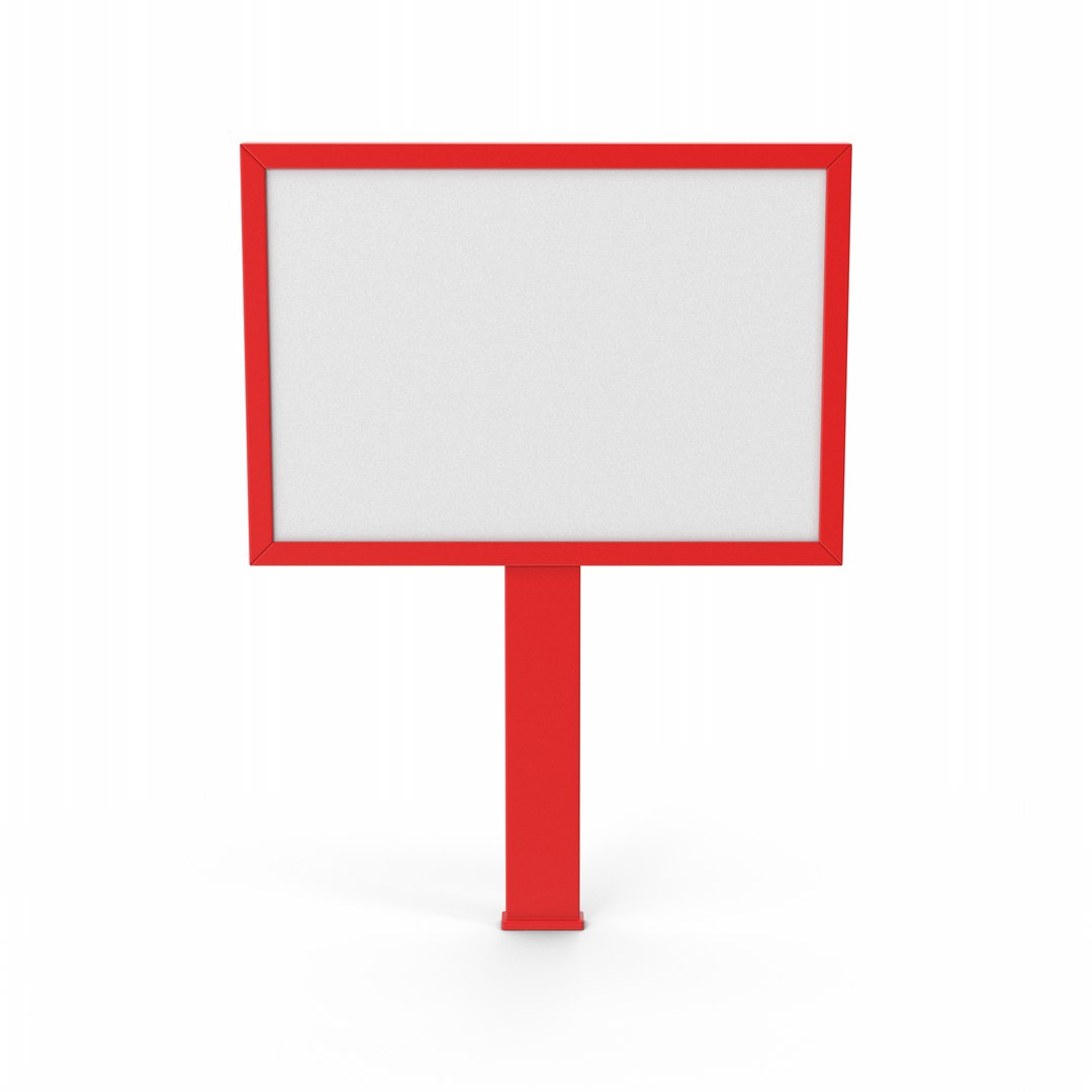 Red Billboard Model - TurboSquid 2291462