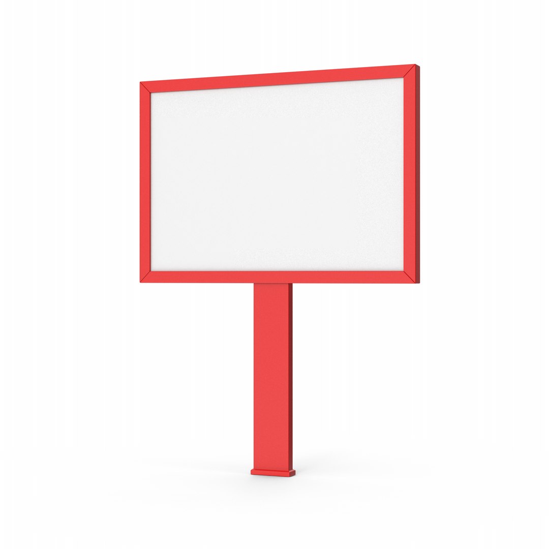 Red Billboard Model - TurboSquid 2291462