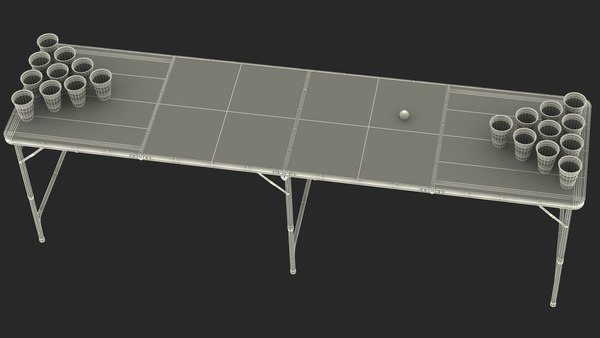3D Beer Pong Table Black - TurboSquid 1792861