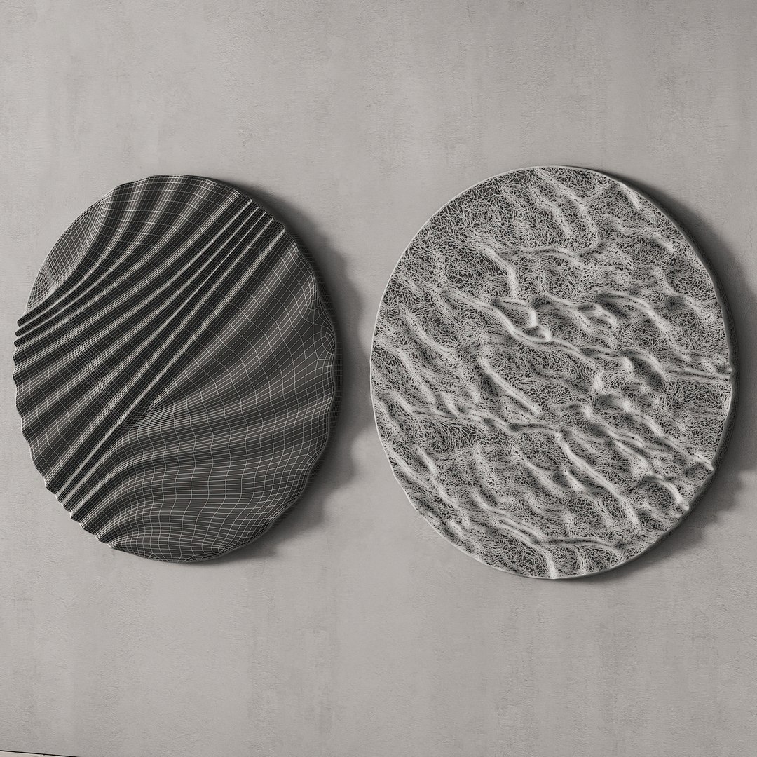 3D 278 decorative wall art 10 round artworks P01 - TurboSquid 2061476