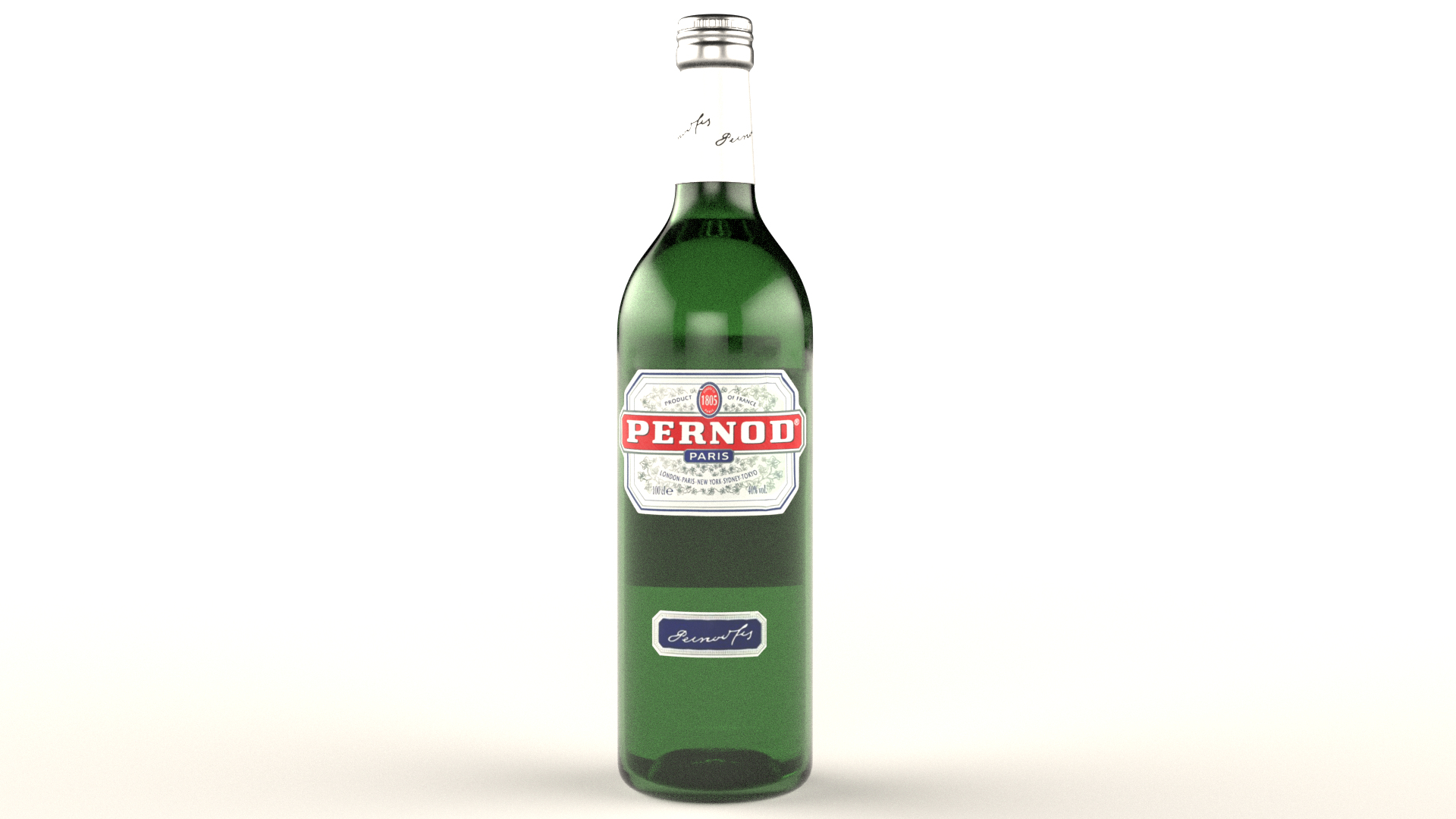 3D Pernod Alcohol Bottle - TurboSquid 2418787