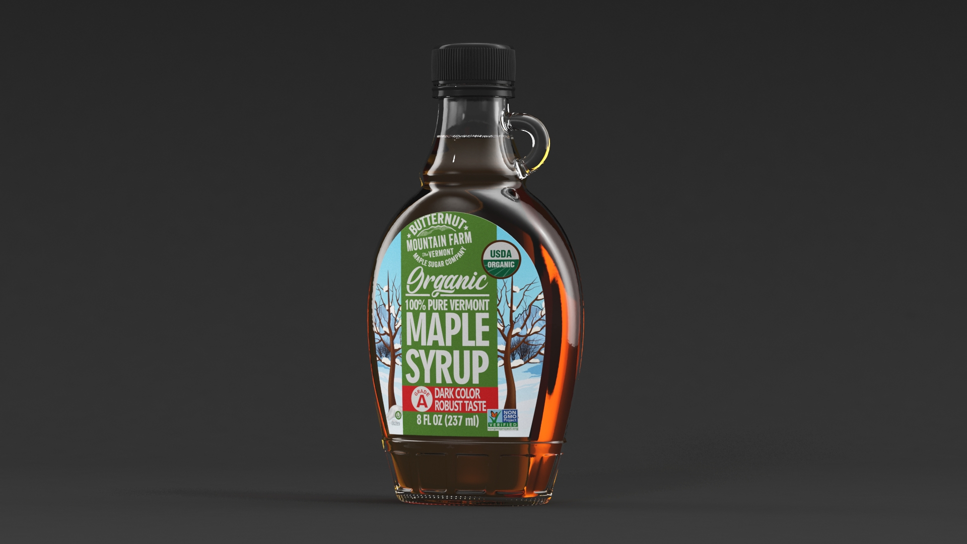 3D Model Organic Maple Syrup Glass Bottle - TurboSquid 2015239