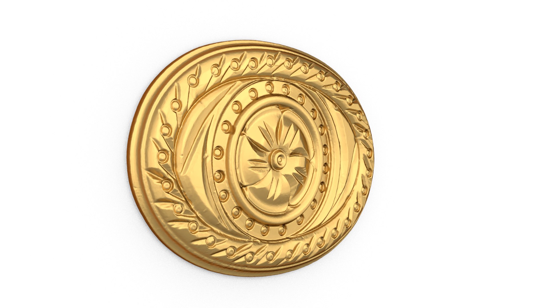 Classic Oval Decor Ornament Carved 20 3D - TurboSquid 2316723