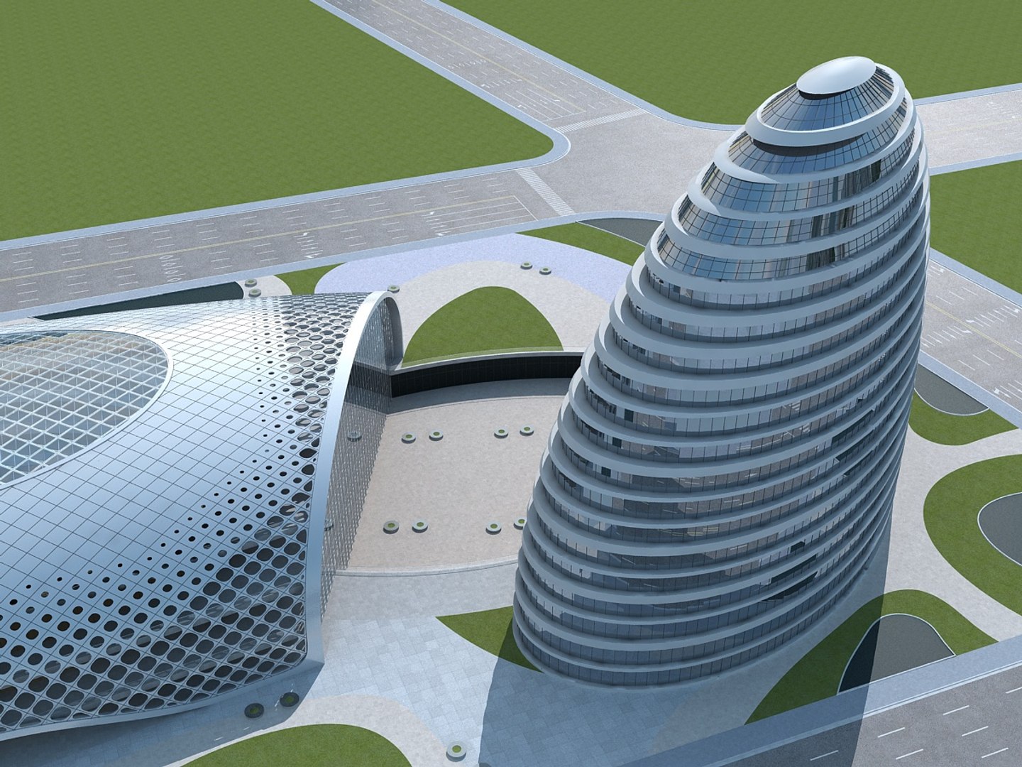 Commercial Building Design 3D Model - TurboSquid 1587401