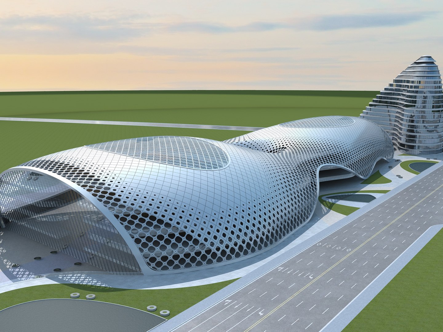 Commercial building design 3D model - TurboSquid 1587401