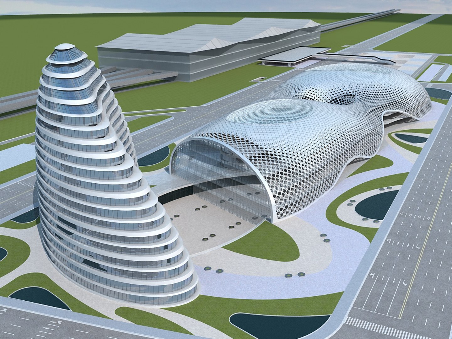 Commercial Building Design 3D Model - TurboSquid 1587401