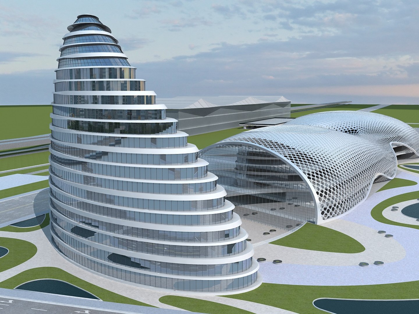 Commercial Building Design 3D Model - TurboSquid 1587401