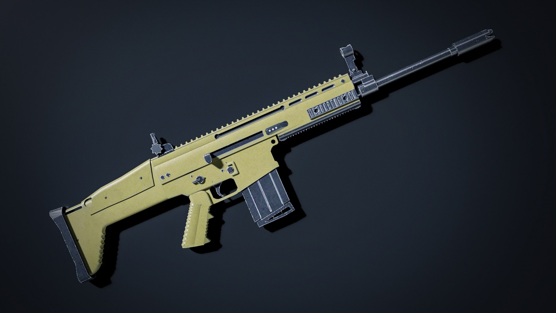 3D Scar Gun 3D Model - 3Ds Max 2018 - TurboSquid 2057102