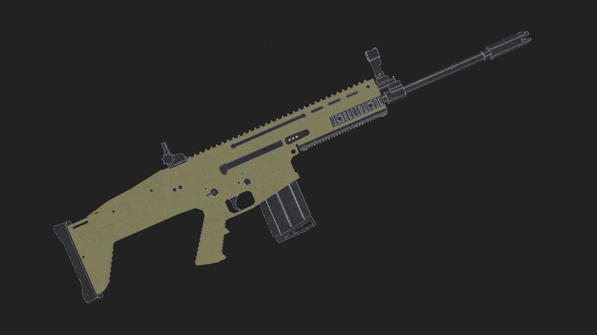 3D Scar Gun 3D Model - 3Ds Max 2018 - TurboSquid 2057102