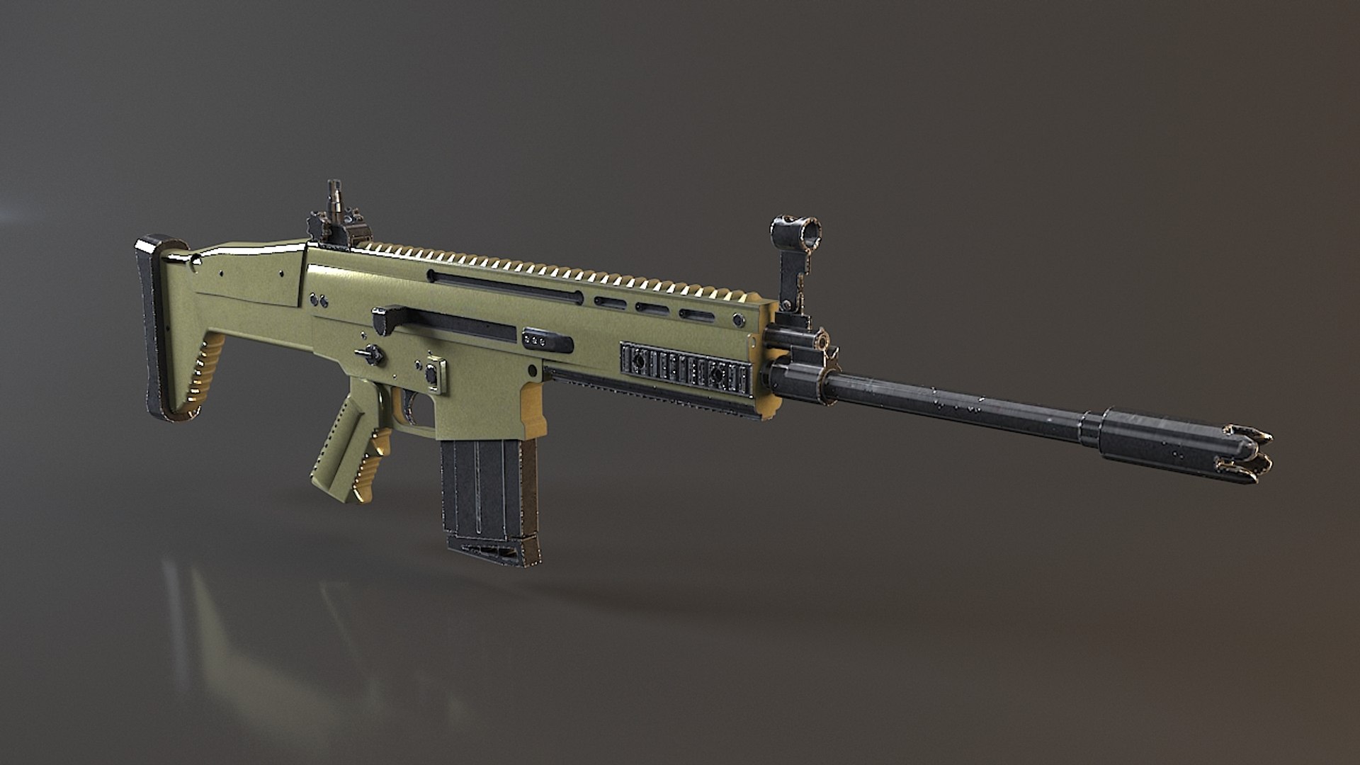 3D Scar Gun 3D Model - 3Ds Max 2018 - TurboSquid 2057102