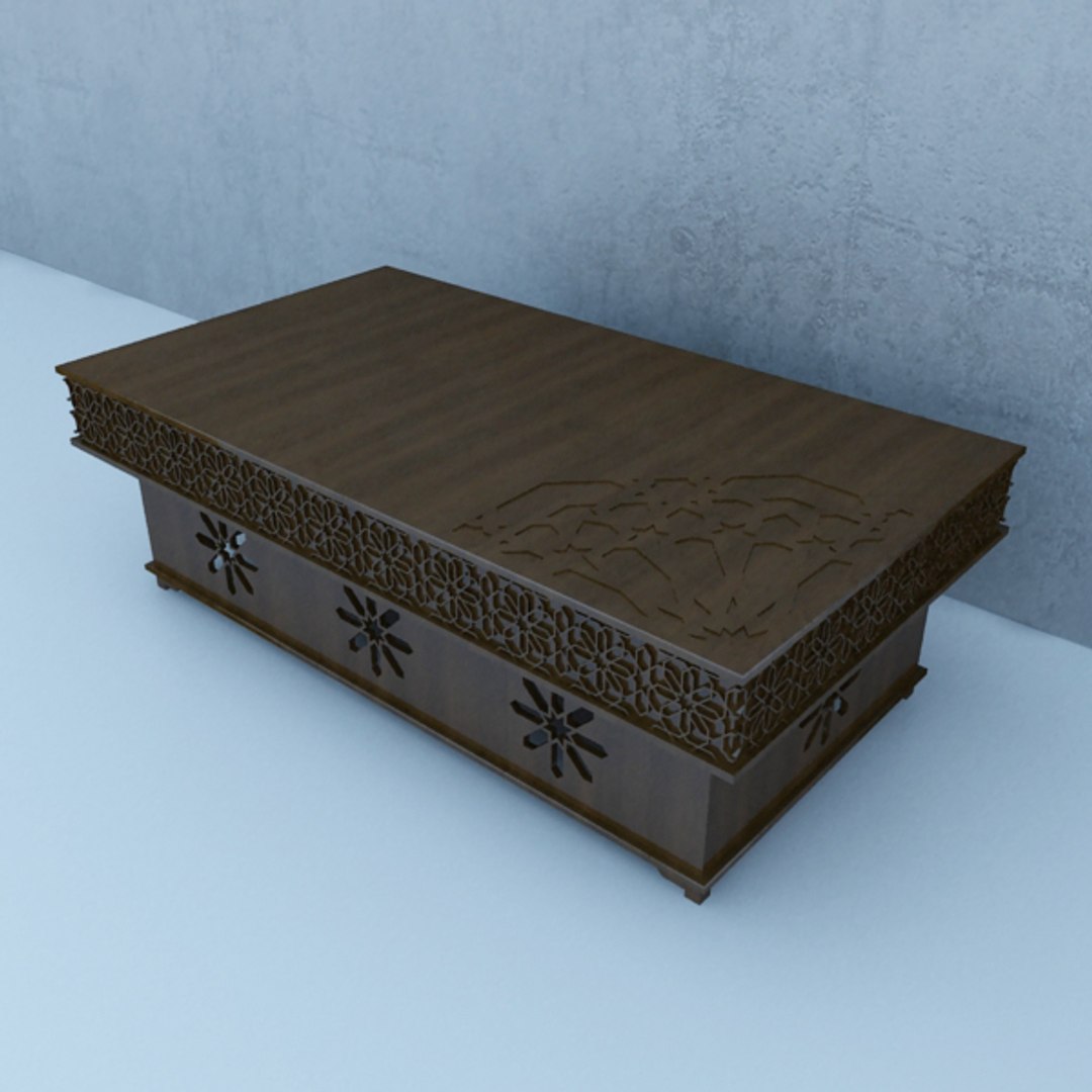 Traditional table 3D model - TurboSquid 1290611