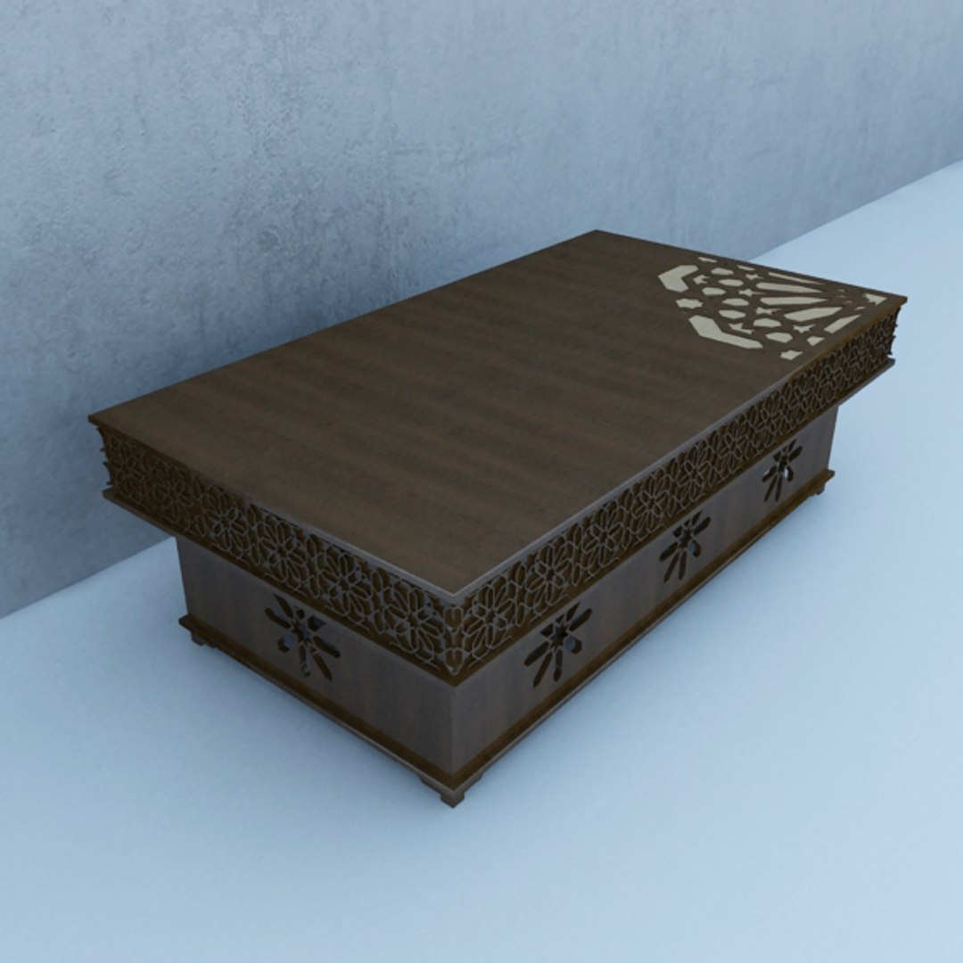 Traditional table 3D model - TurboSquid 1290611