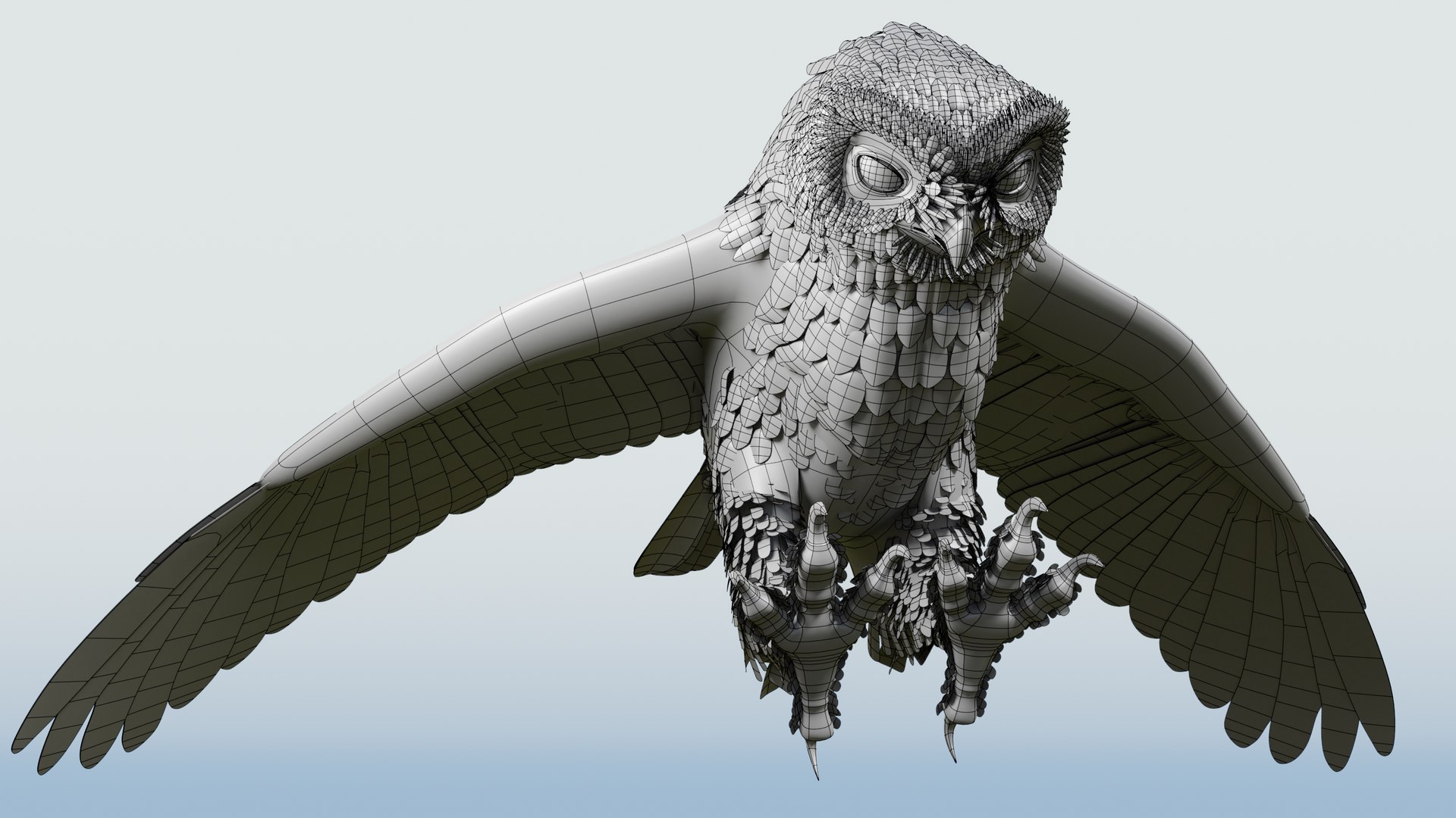 Sown Owl-BLENDER 3D Model - TurboSquid 1937970