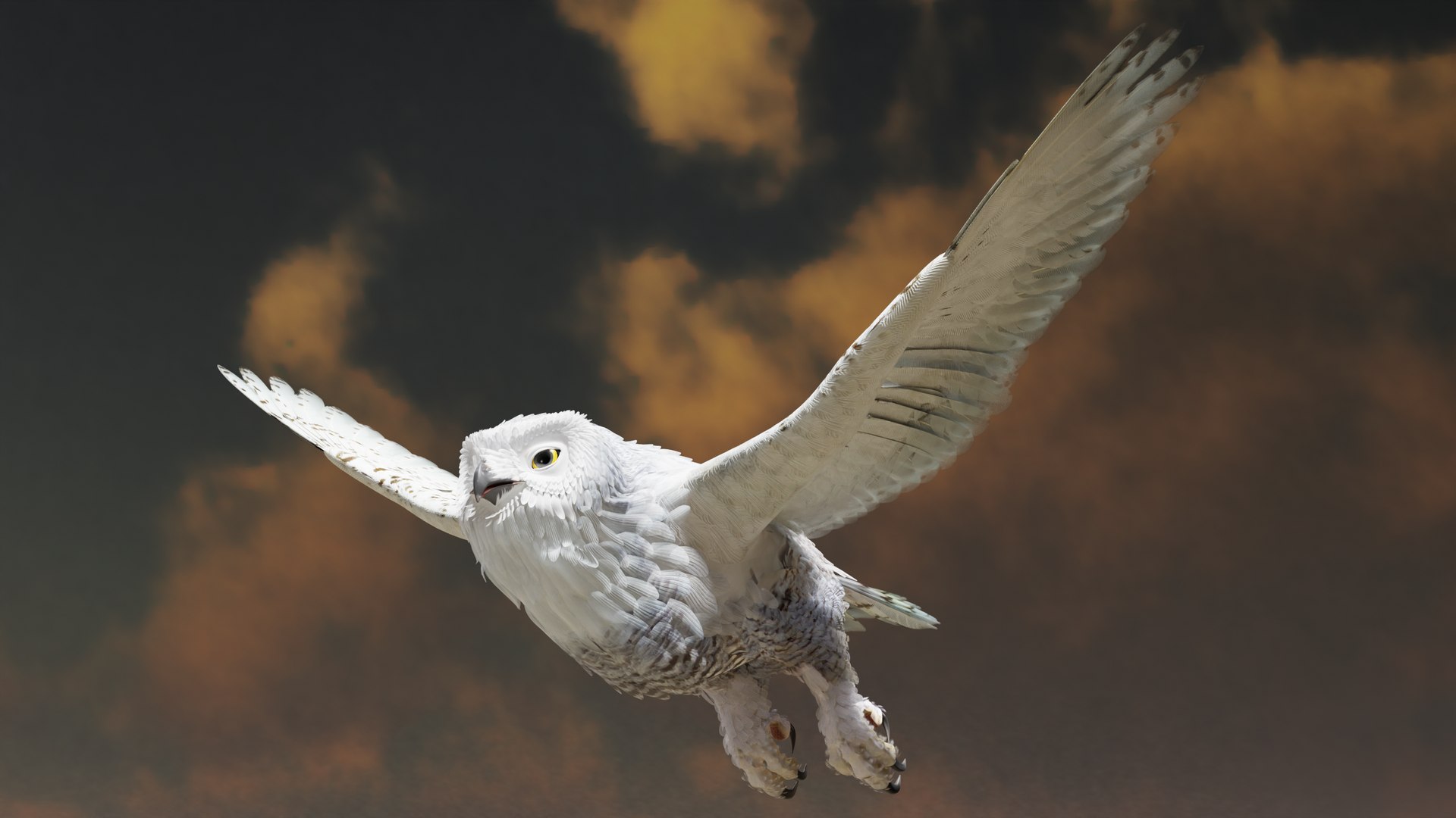 Sown Owl-BLENDER 3D Model - TurboSquid 1937970