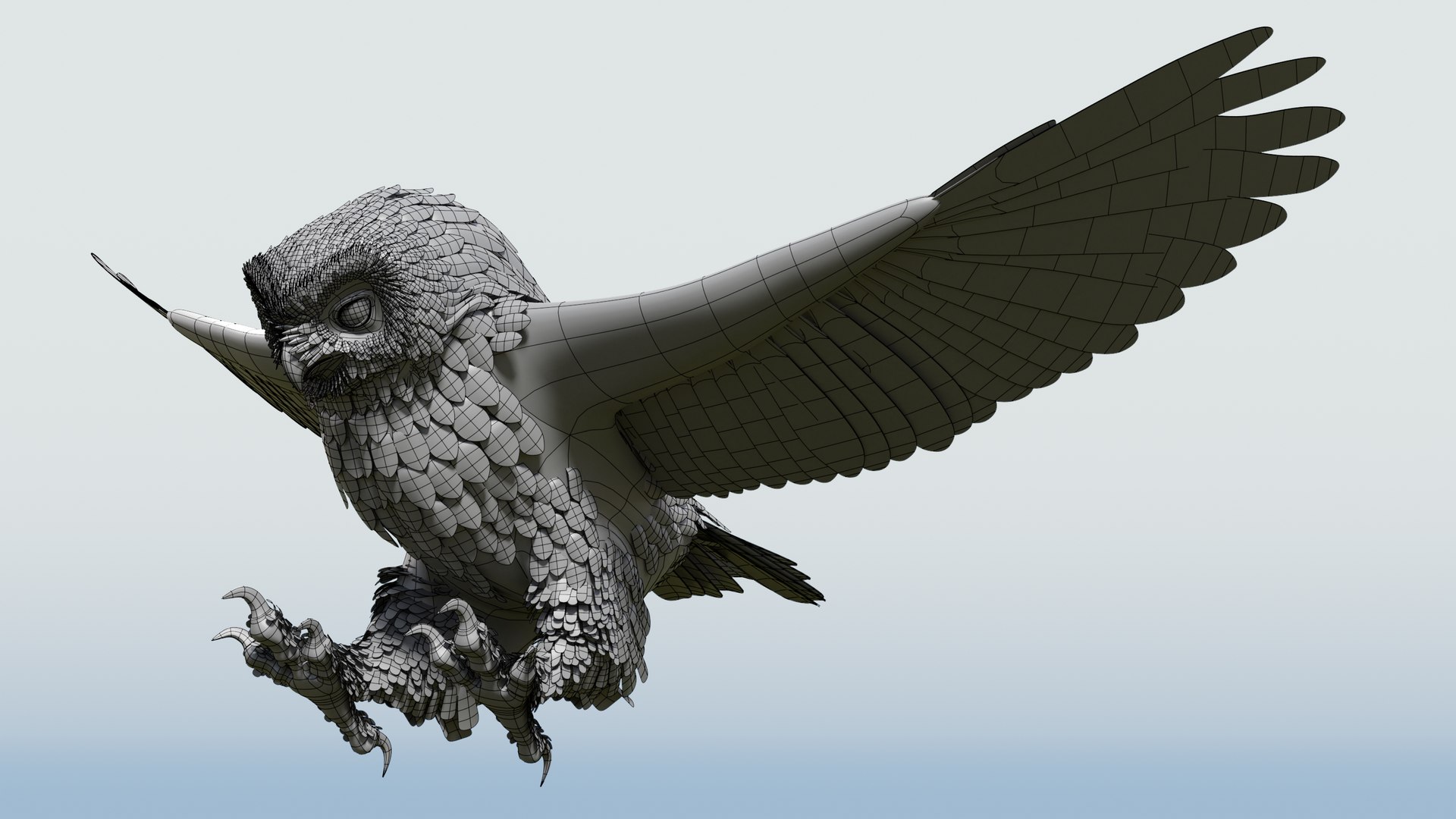 Sown Owl-BLENDER 3D model - TurboSquid 1937970