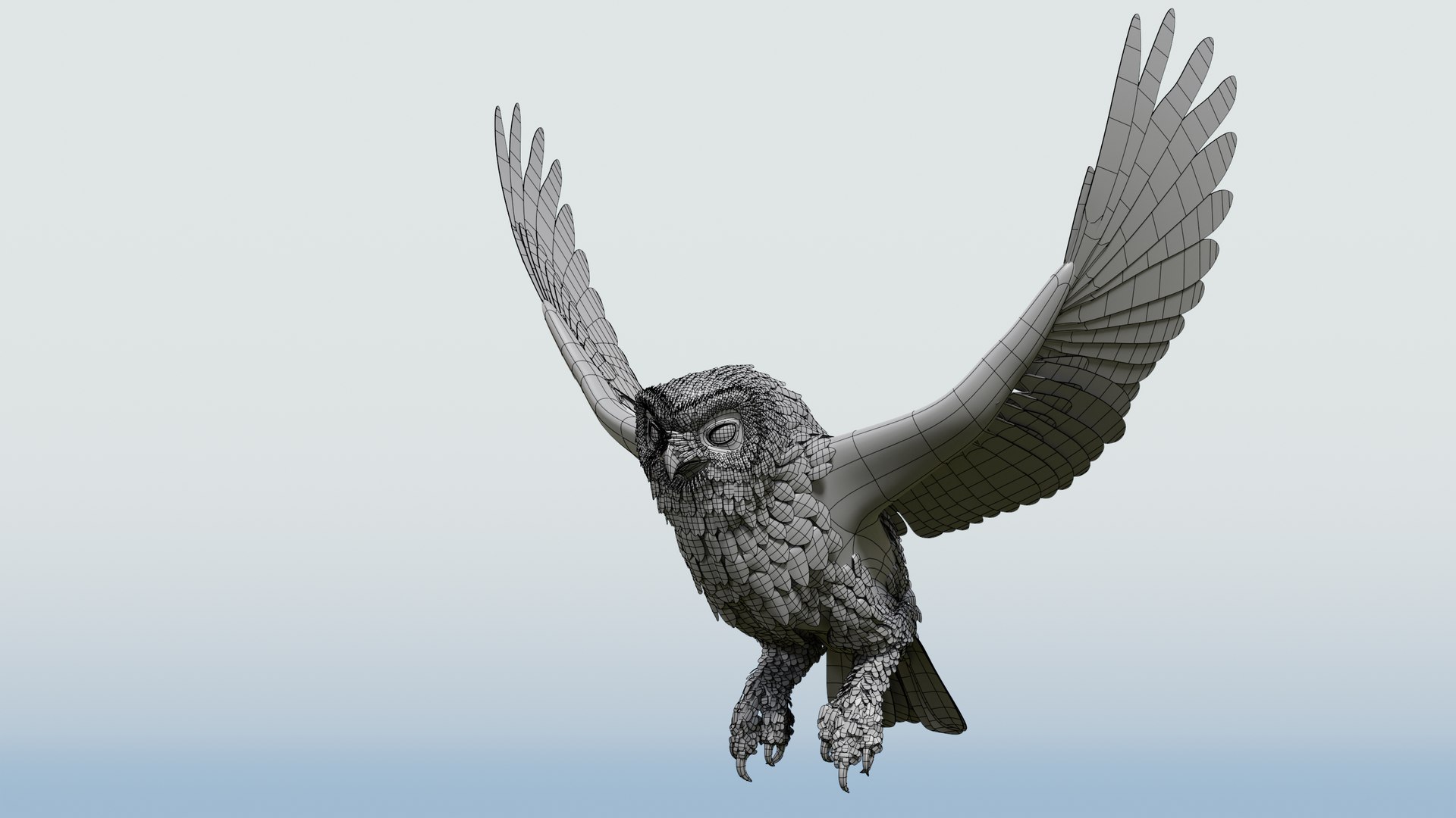 Sown Owl-BLENDER 3D Model - TurboSquid 1937970