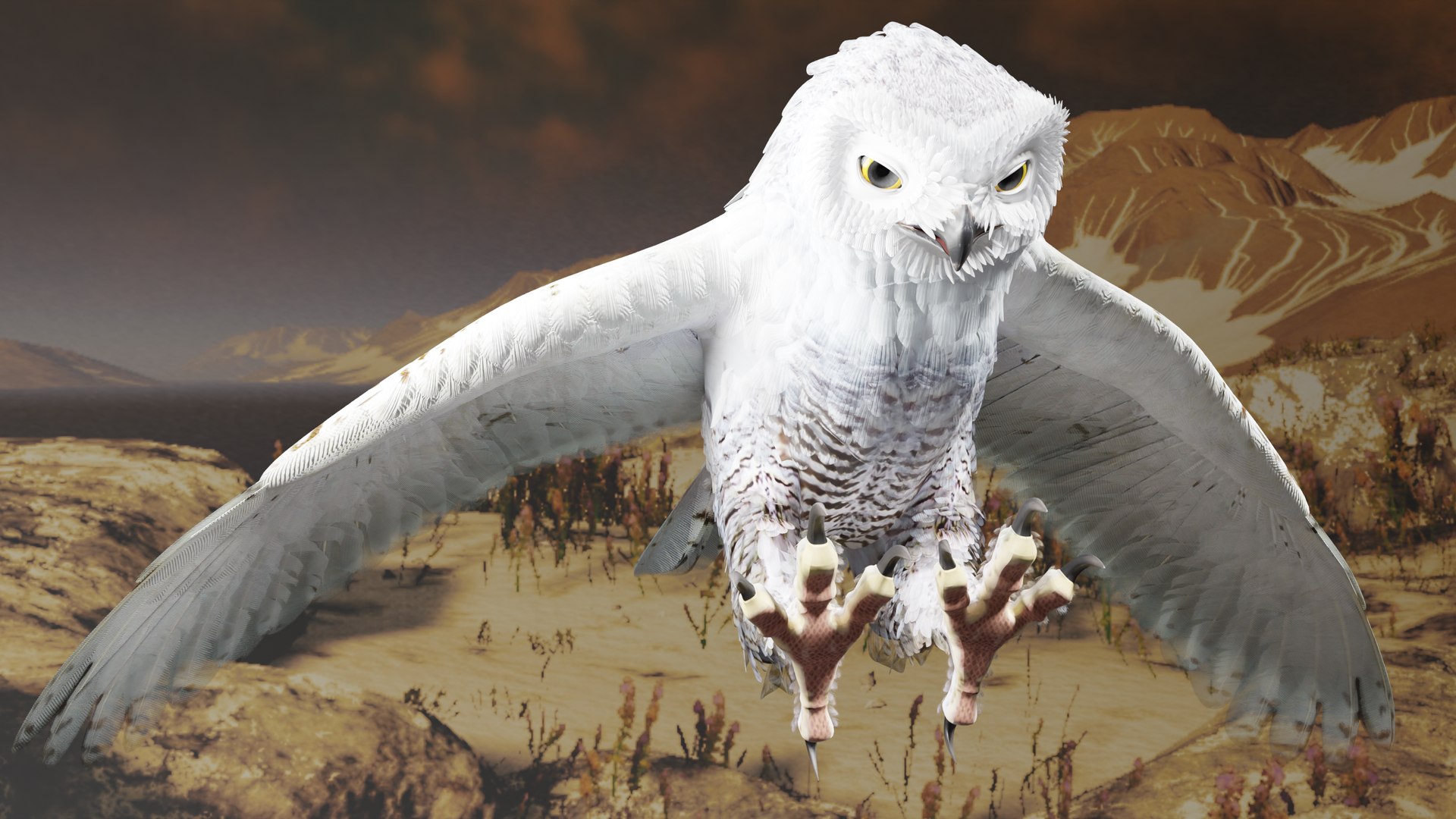 Sown Owl-BLENDER 3D Model - TurboSquid 1937970