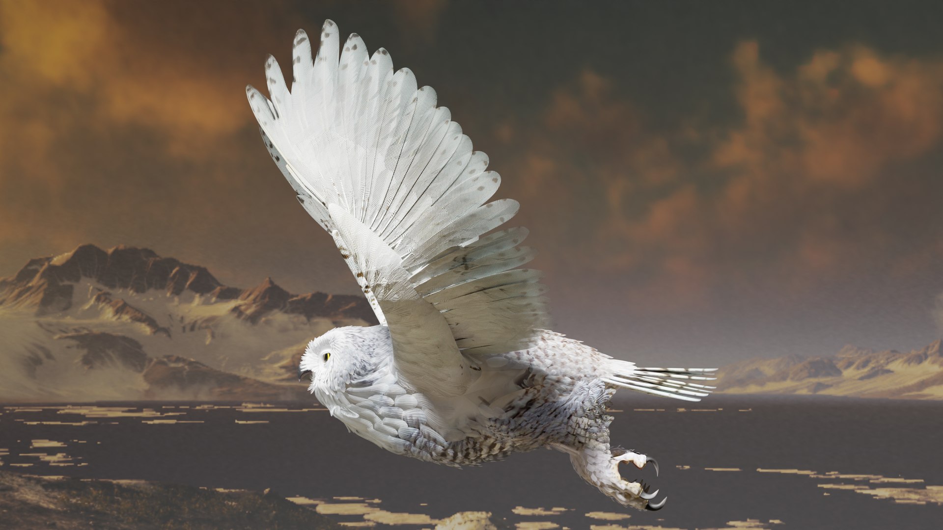 Sown Owl-BLENDER 3D Model - TurboSquid 1937970