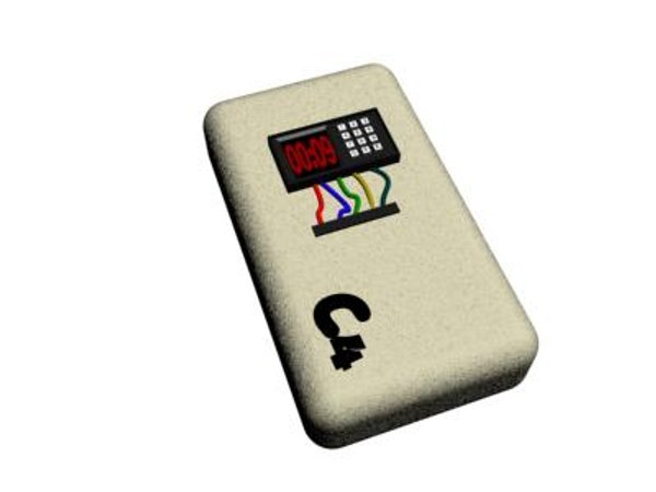 3d model c4 explosive timer