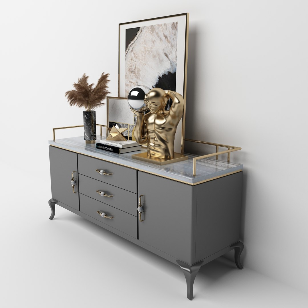 Console buffet 3D model - TurboSquid 1974295