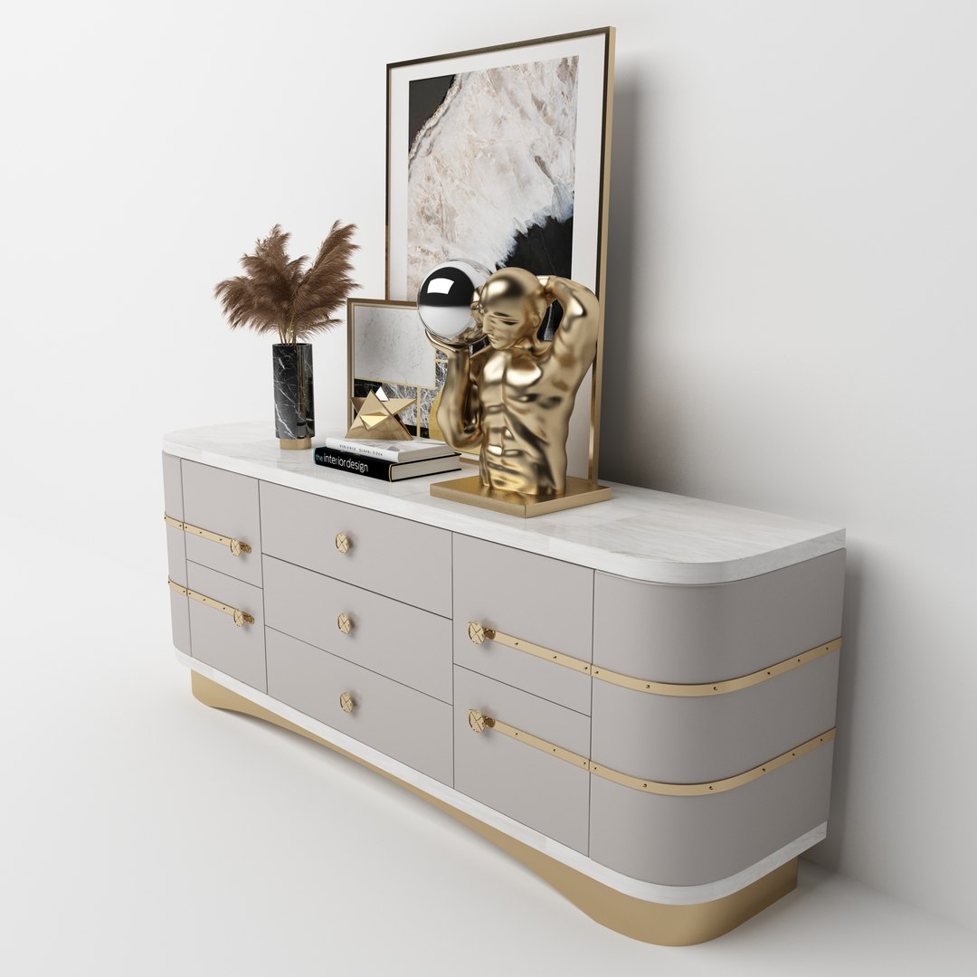 Console buffet 3D model - TurboSquid 1974295