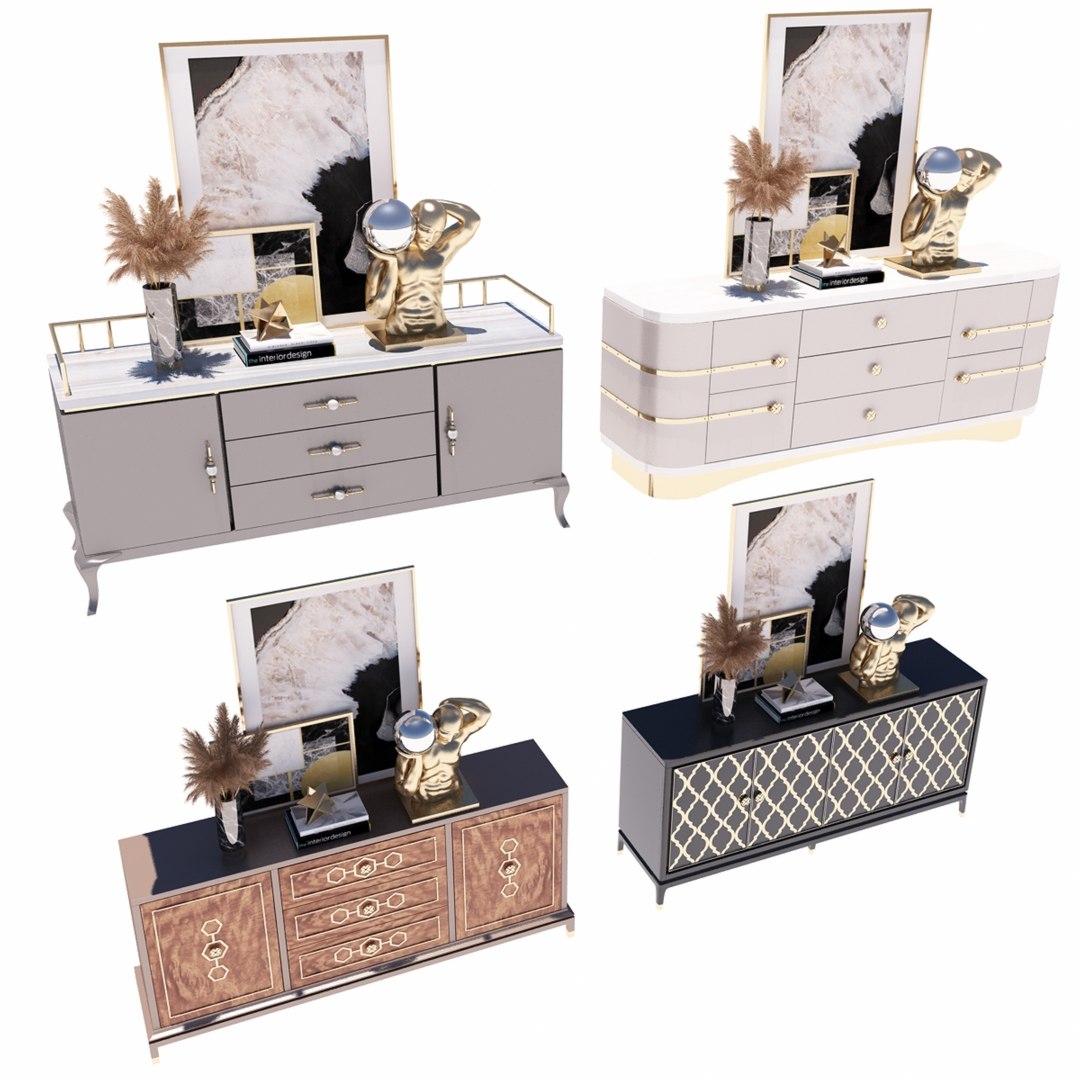 Console buffet 3D model - TurboSquid 1974295