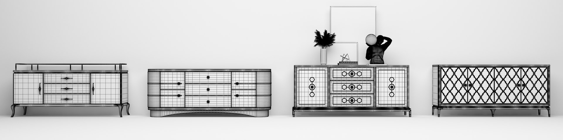 Console buffet 3D model - TurboSquid 1974295