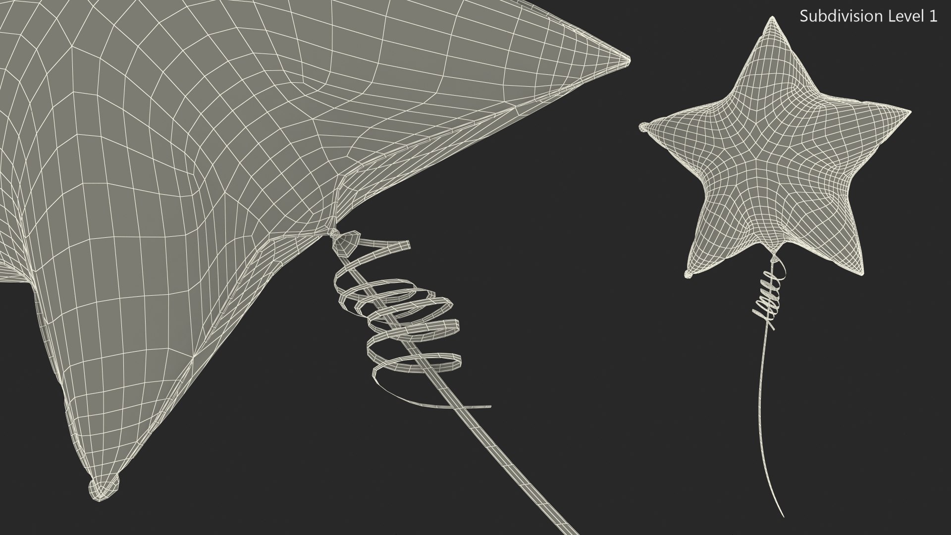 Gold Star Foil Balloon 3D model - TurboSquid 1813314