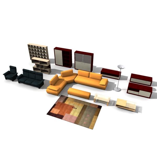 living room furniture 3d model