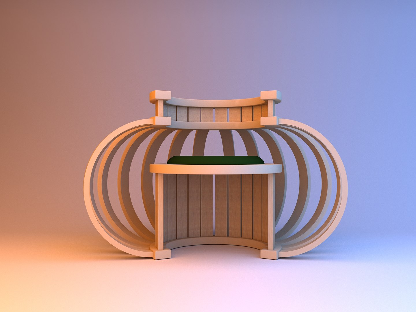 3D Unusual Wood Chair 3D Model - TurboSquid 1735398