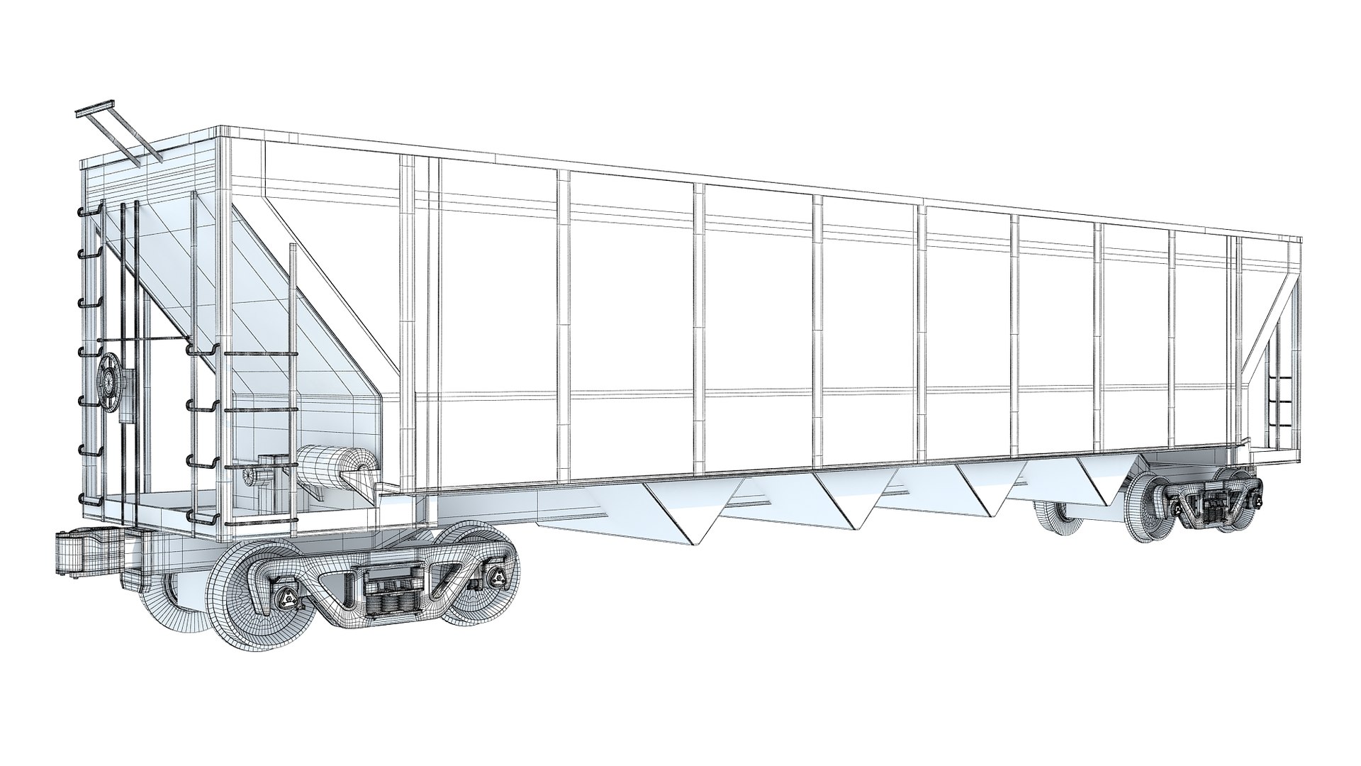 3D Model Railroad Hopper Car - TurboSquid 1530697