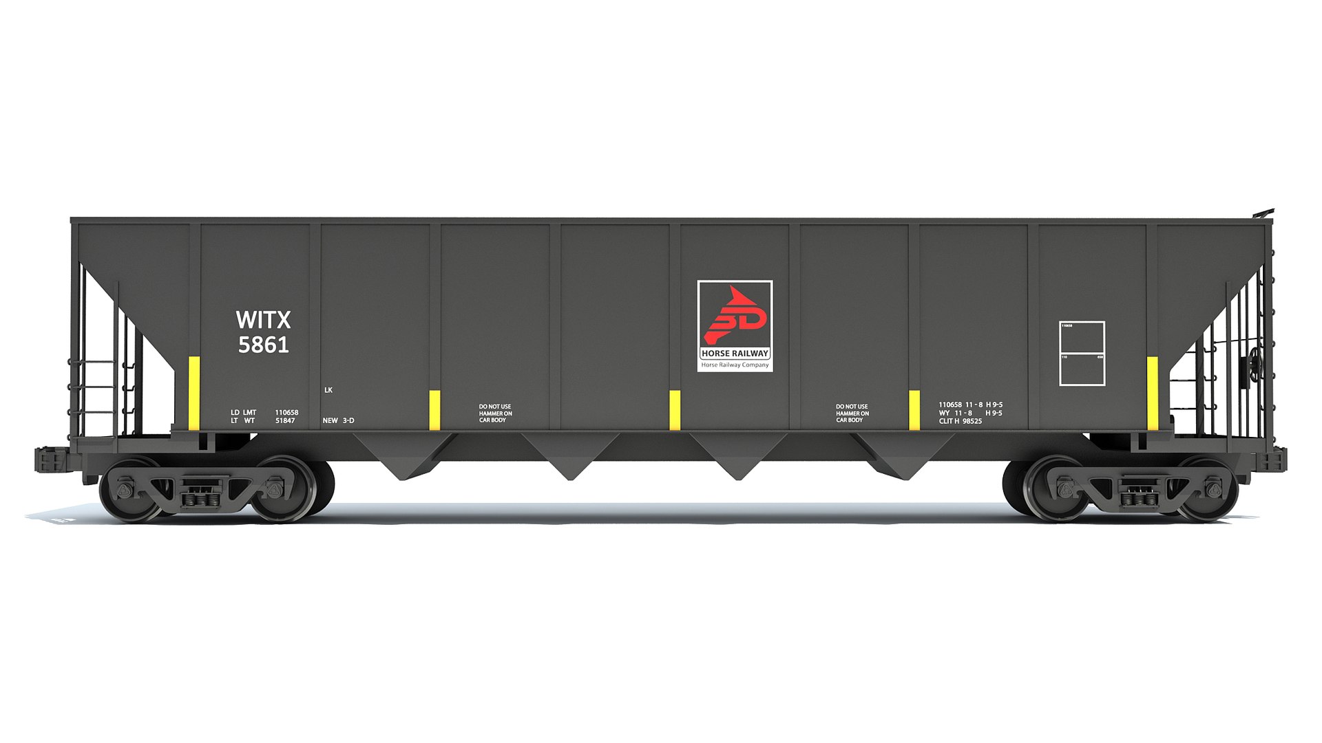 3D Model Railroad Hopper Car - TurboSquid 1530697