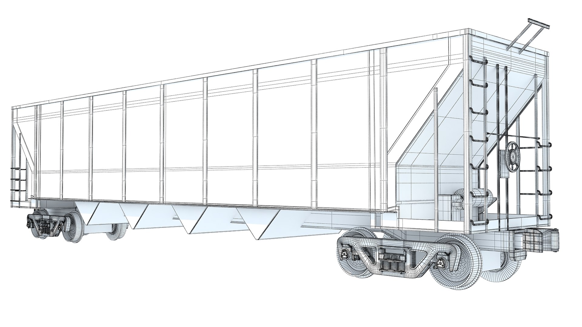 3D Model Railroad Hopper Car - TurboSquid 1530697