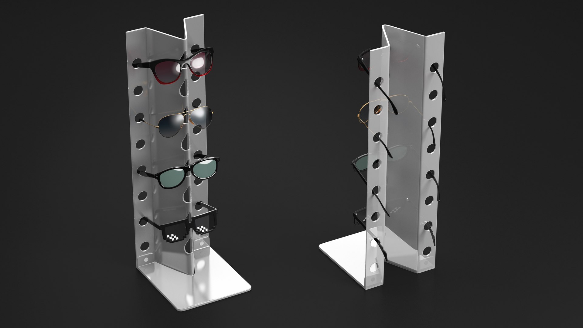 Sunglasses On Display Stand 3D Model - TurboSquid 2051610