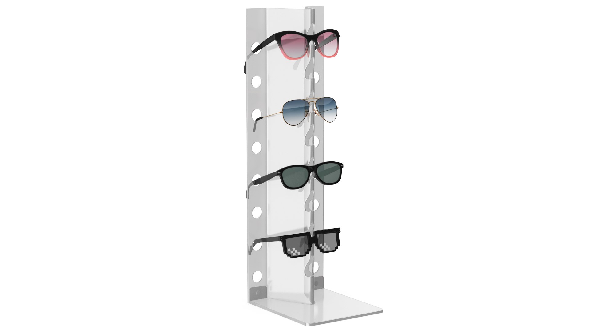 Sunglasses on Display Stand 3D model - TurboSquid 2051610