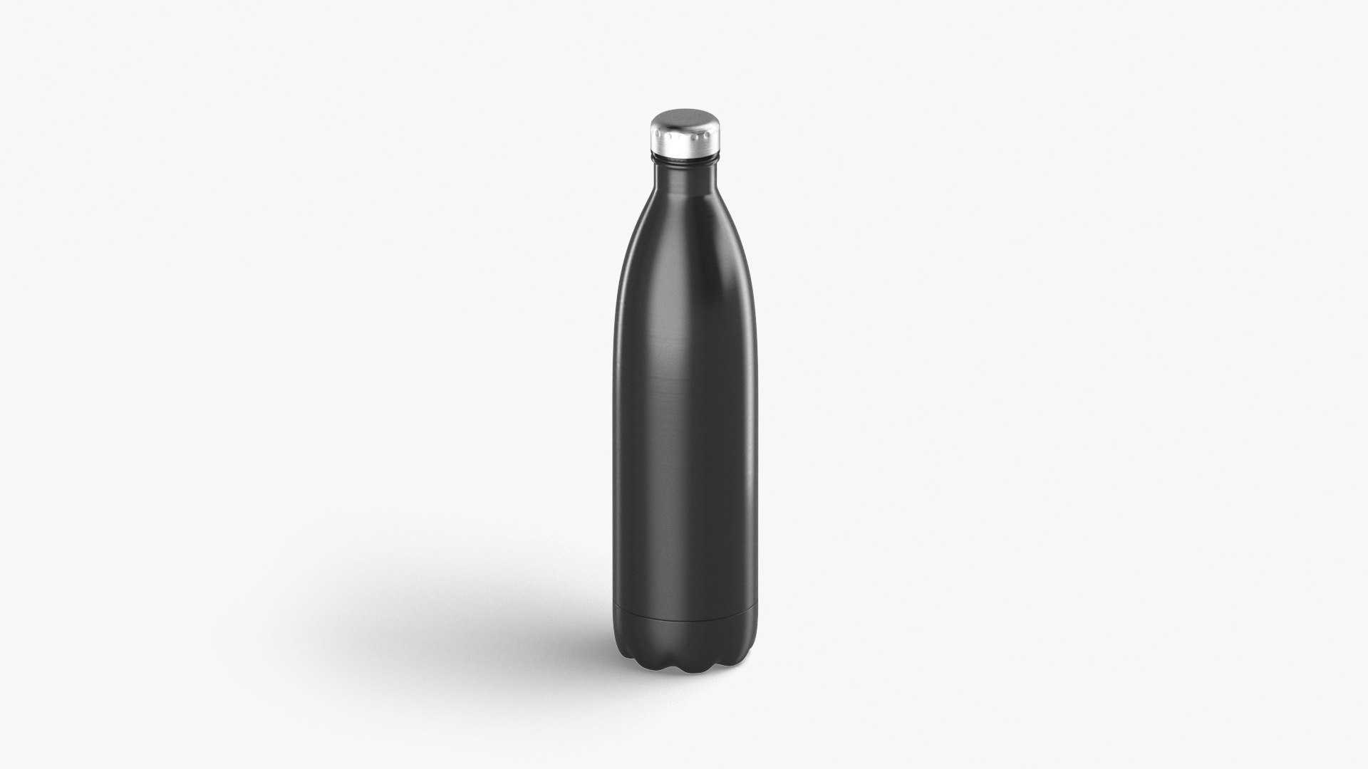 3D Model Black Aluminum Swell Sport Bottle - Metal Thermo Water Botle ...