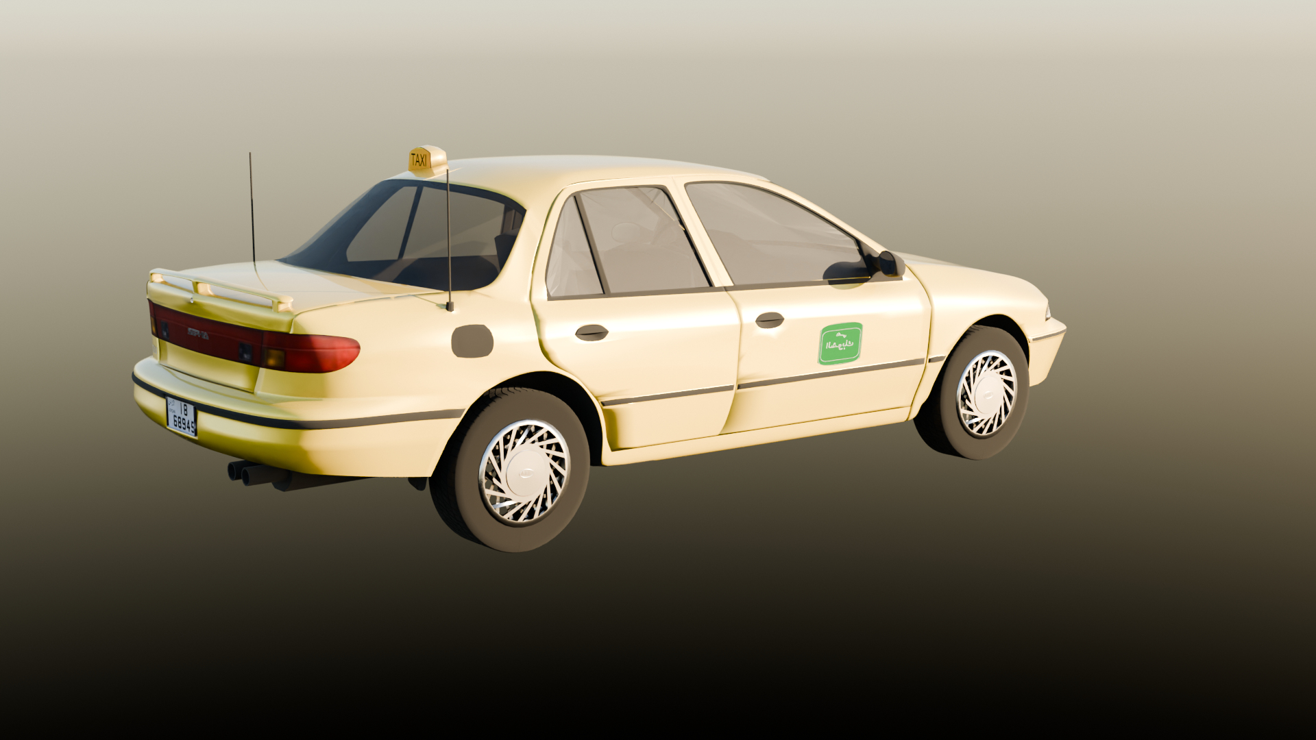 Kia Sephia 1993 High Quality Taxi Car Model 3D Model - TurboSquid 2280463