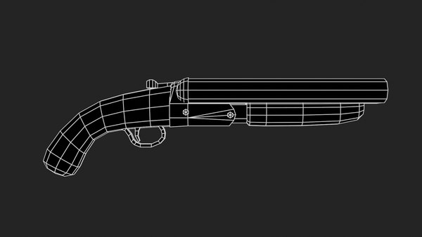 Painterly Sawed Off Shotgun 3D model - TurboSquid 1974674