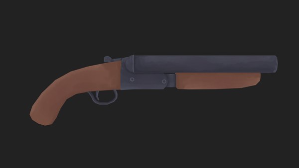 Painterly Sawed Off Shotgun 3D model - TurboSquid 1974674