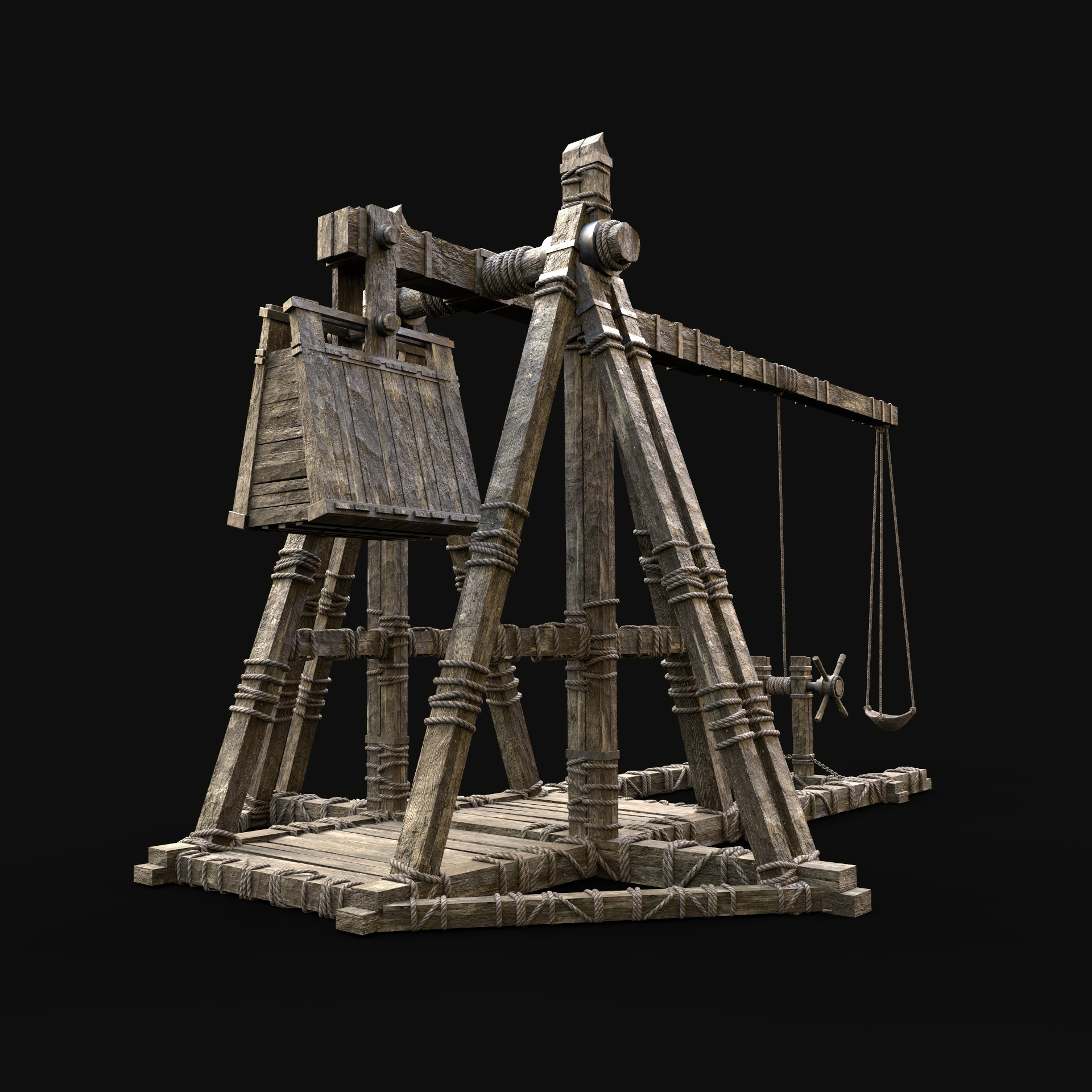 TREBUCHET CATAPULT WAR MACHINE SIEGE ENGINE PACK COLLECTION 3D ...