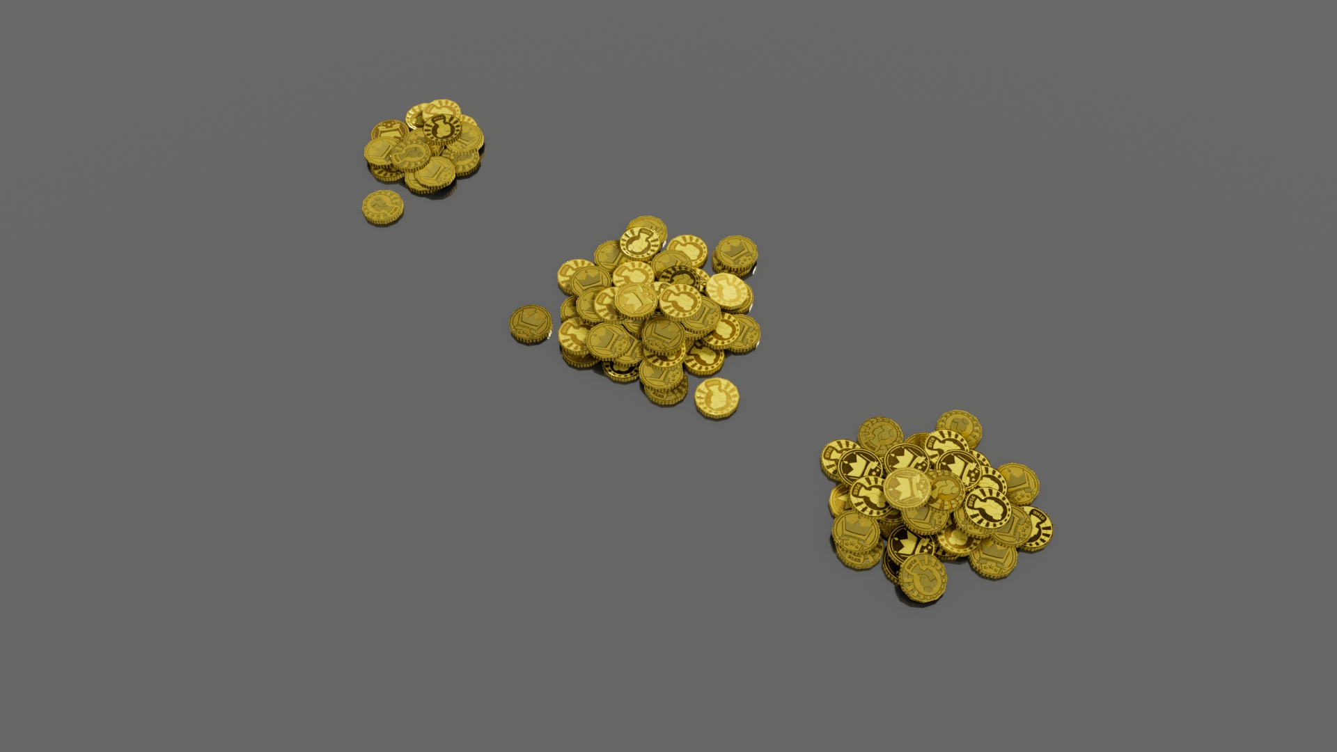 3D Game Ready Low Poly Coin Pile Collection - TurboSquid 1852878