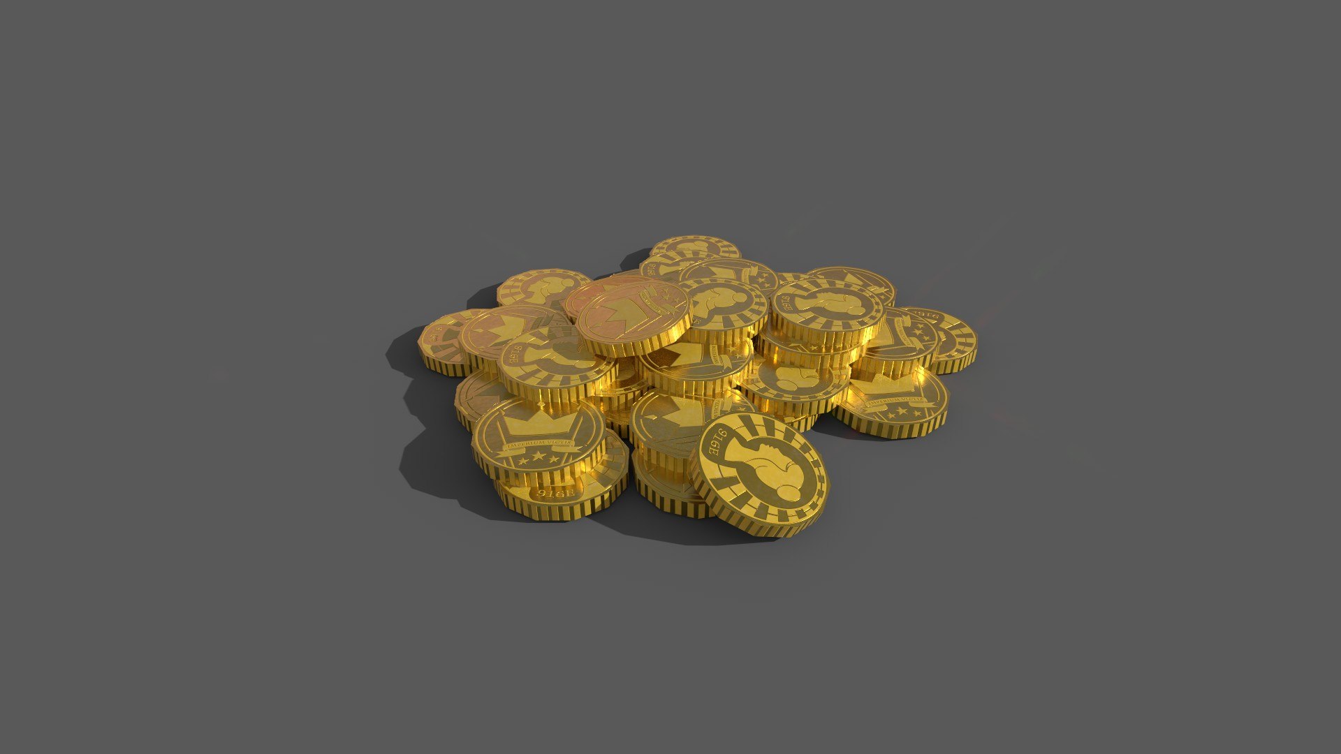 3D Game Ready Low Poly Coin Pile Collection - TurboSquid 1852878
