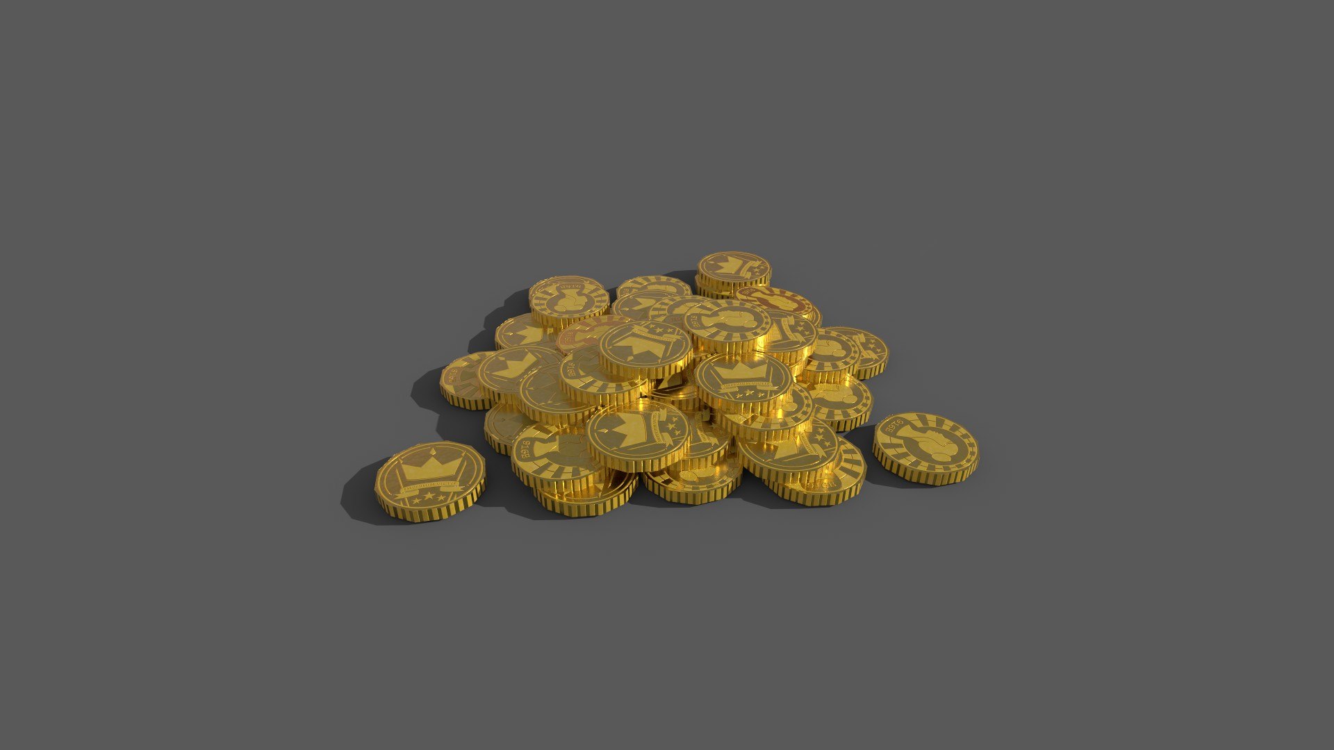 3D Game Ready Low Poly Coin Pile Collection - TurboSquid 1852878