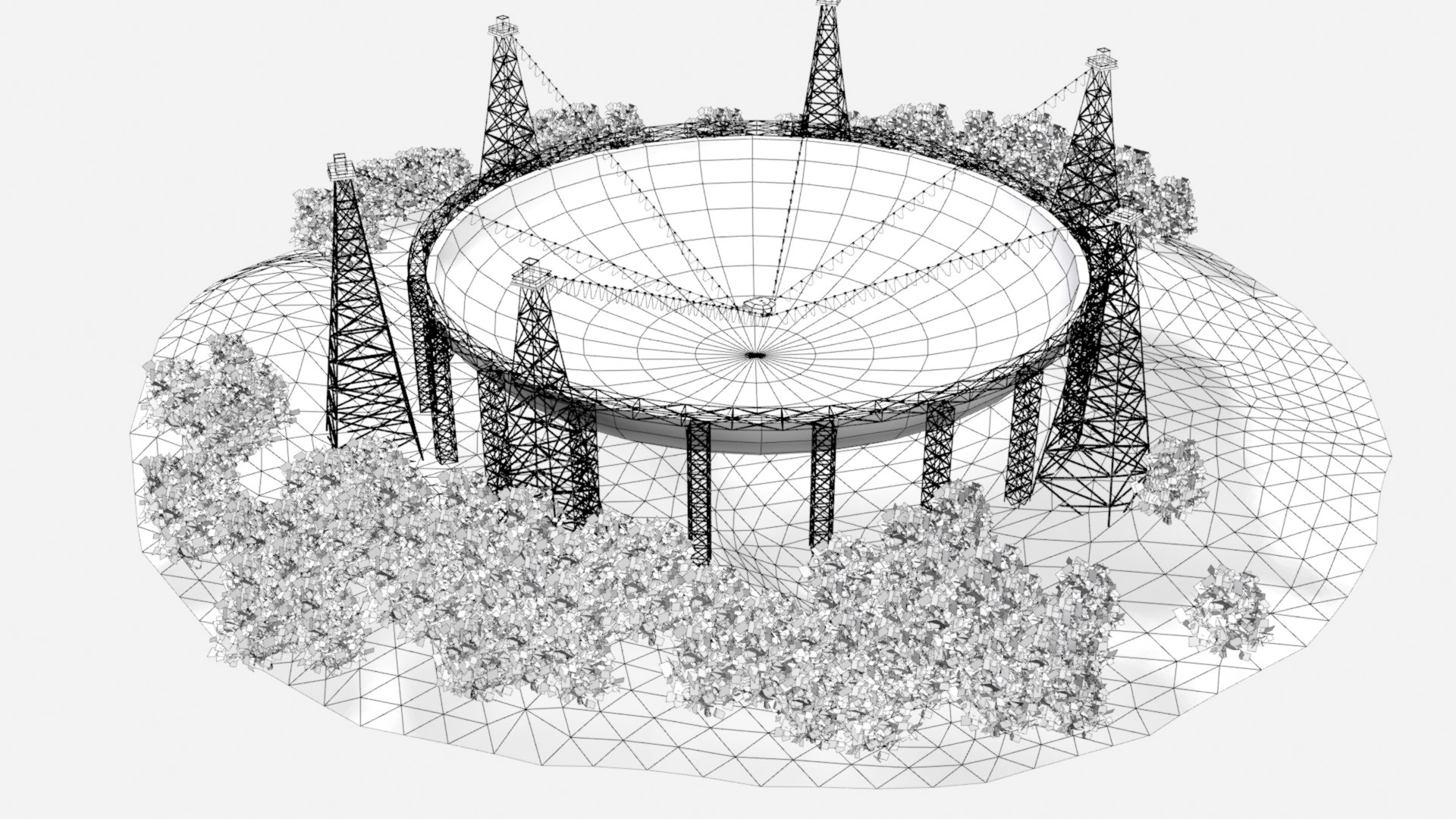 FAST Tianyan Chinese Telescope 3D Model - TurboSquid 1716613