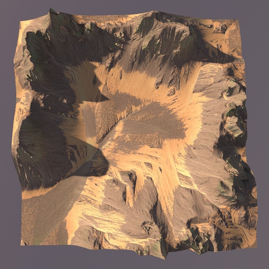 3d Mountain Maps Terrain Model