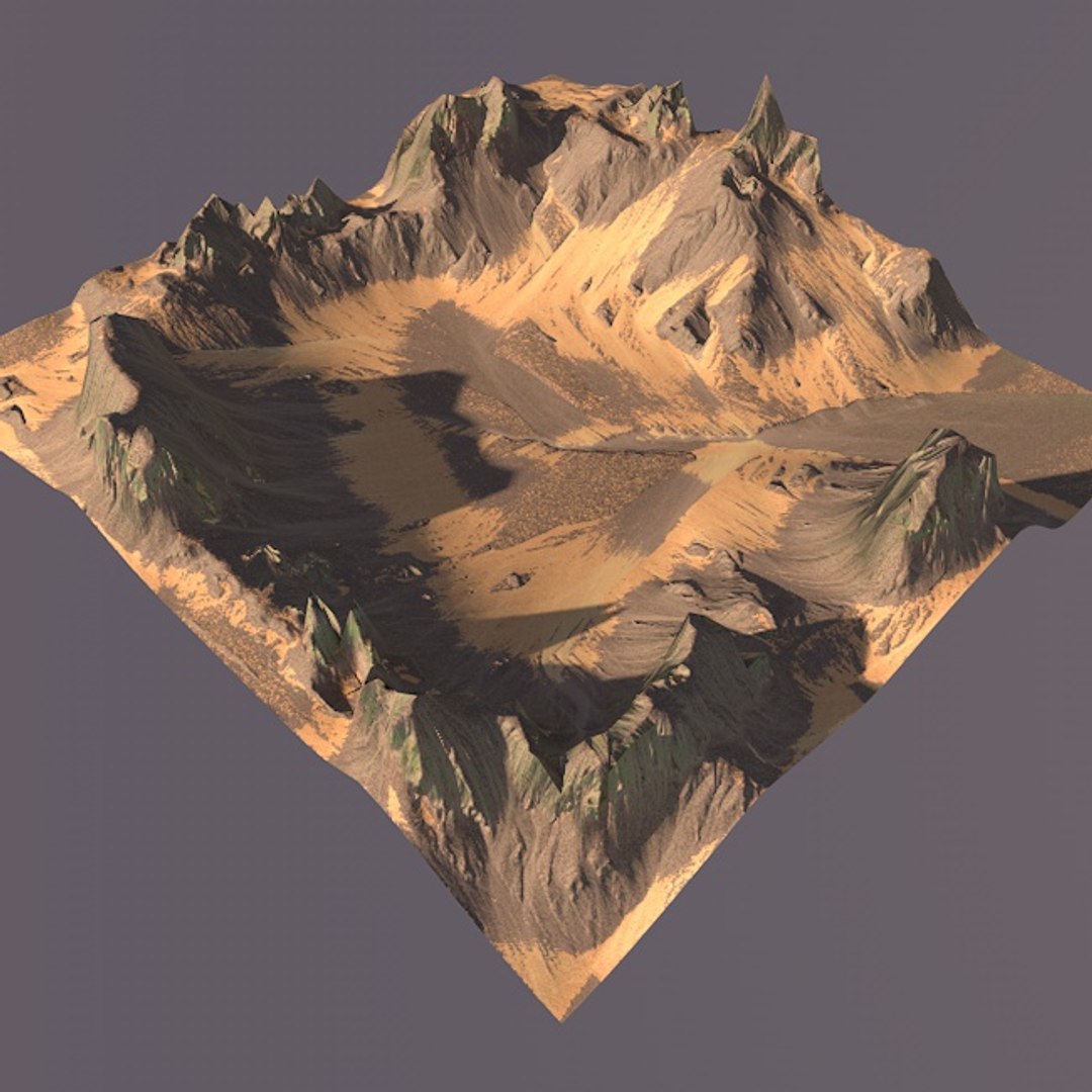 3d Mountain Maps Terrain Model