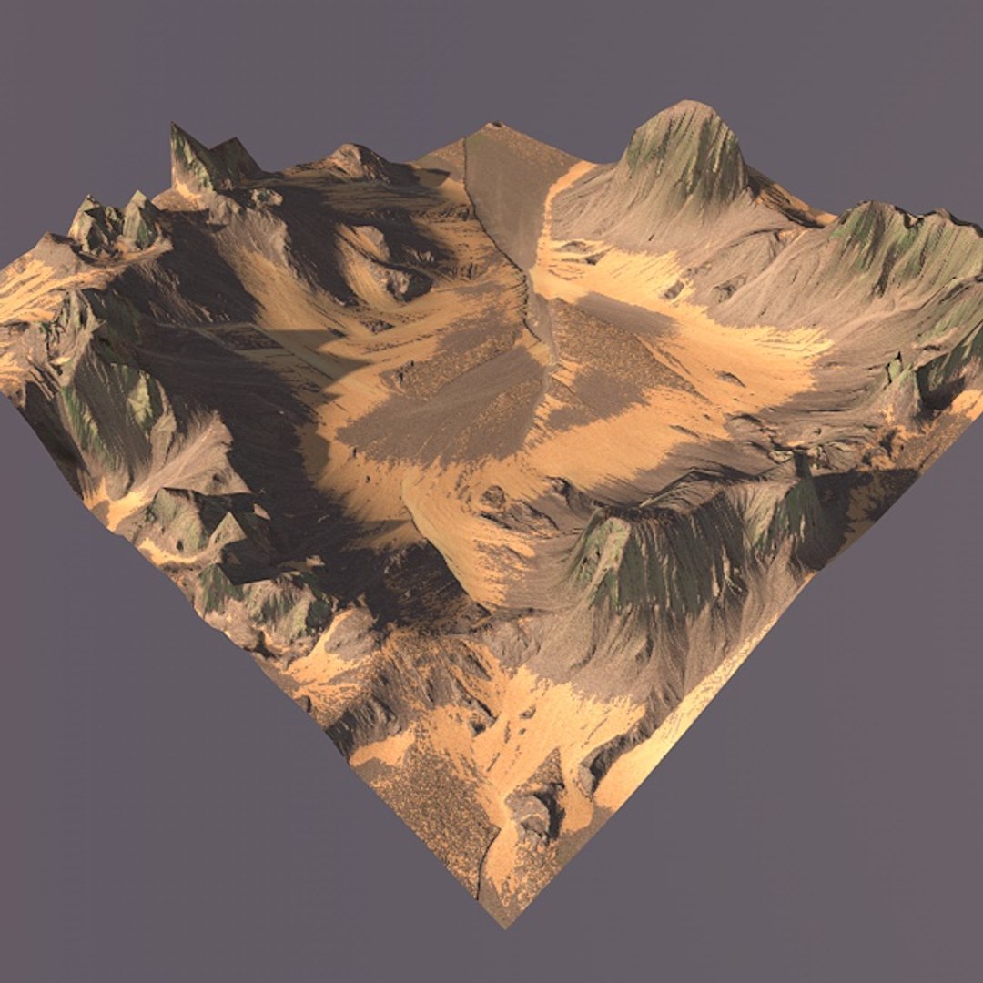 3d Mountain Maps Terrain Model