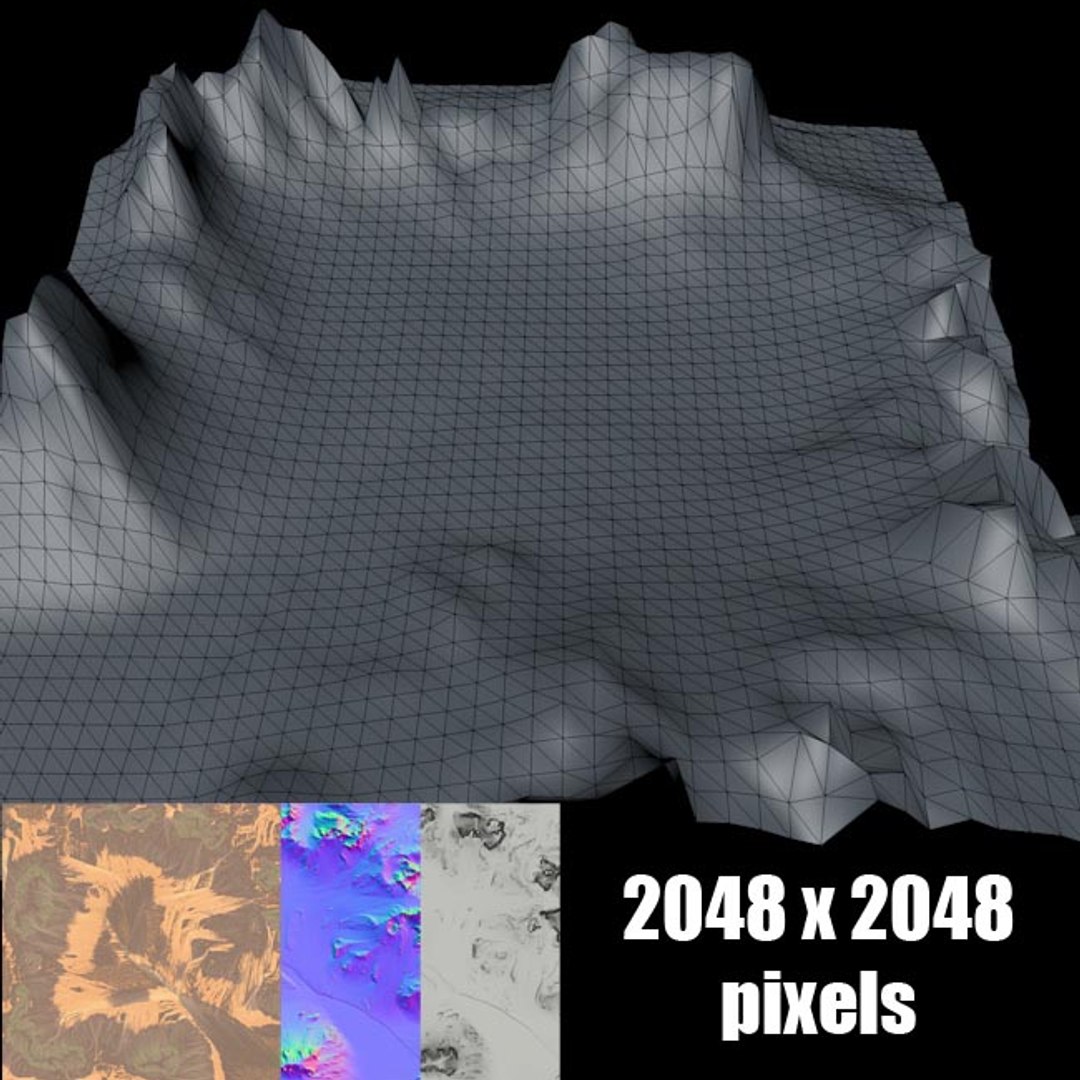 3d Mountain Maps Terrain Model