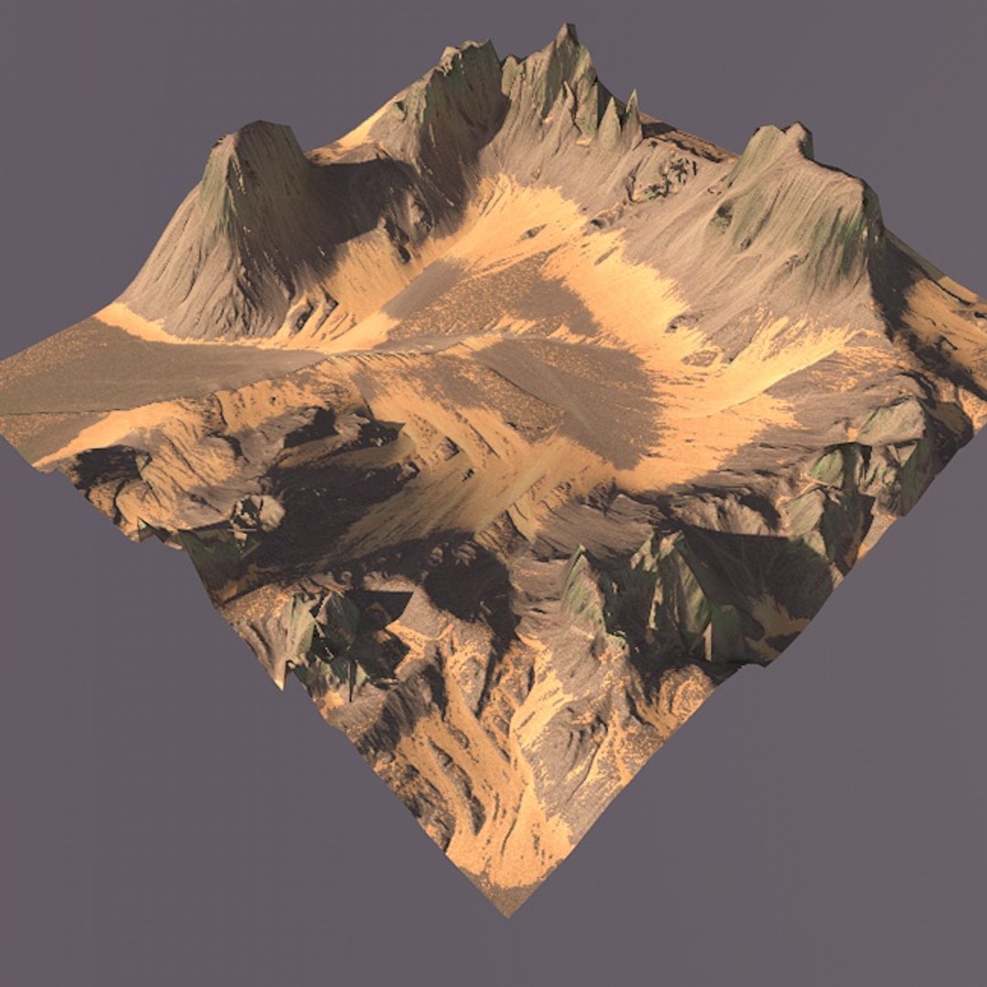 3d Mountain Maps Terrain Model