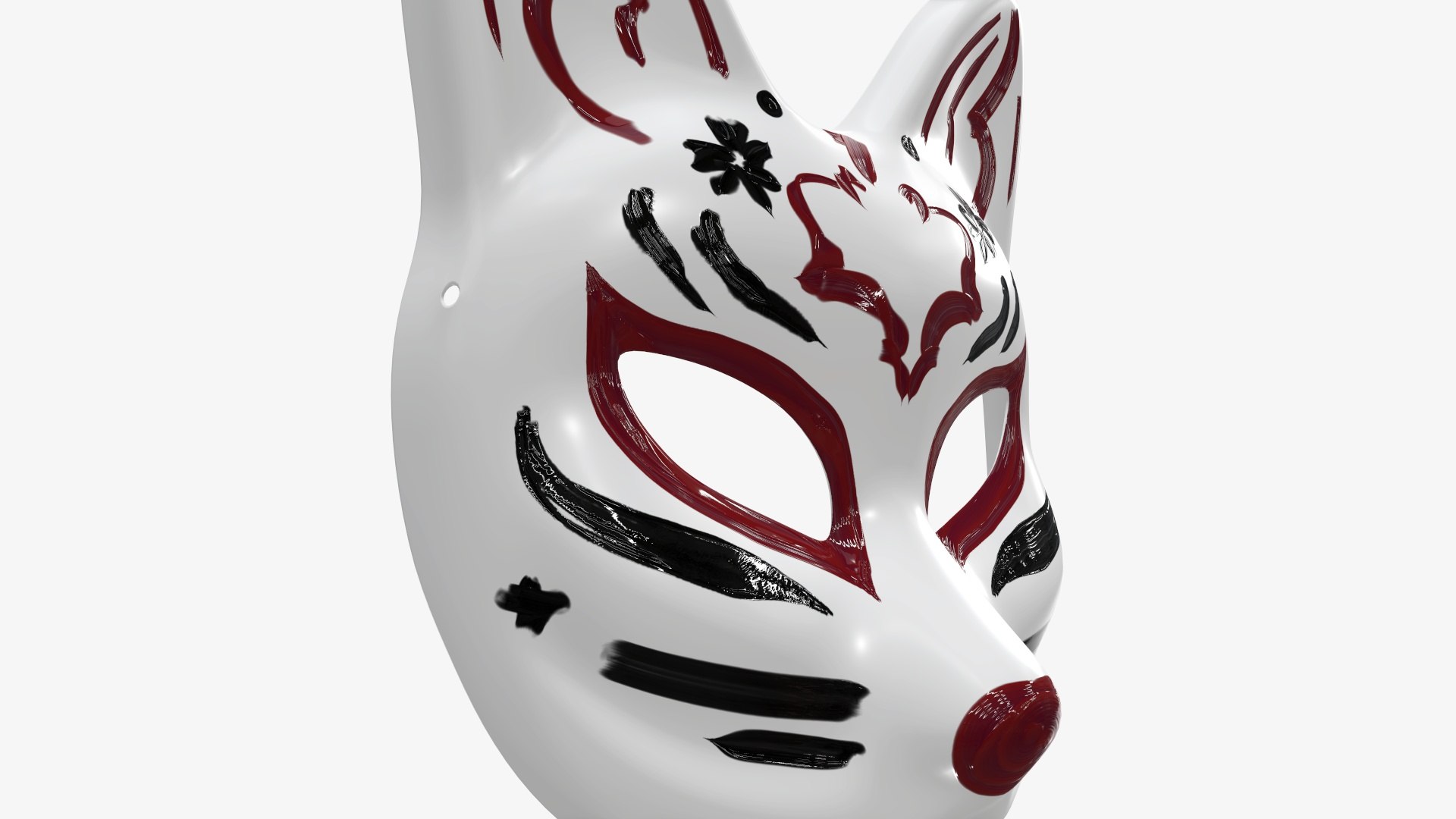 Half Face Kitsune Model - TurboSquid 1666607